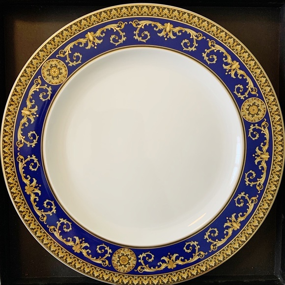 Versace | Kitchen | Versace By Rosenthal Medusa Blue Dinner Plate ...